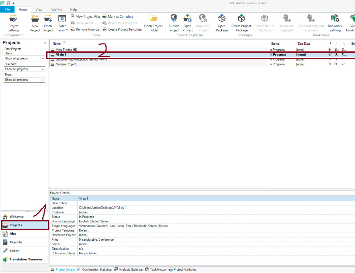 Quy trình dịch trados với Project package translation - Hướng dẫn phần ...